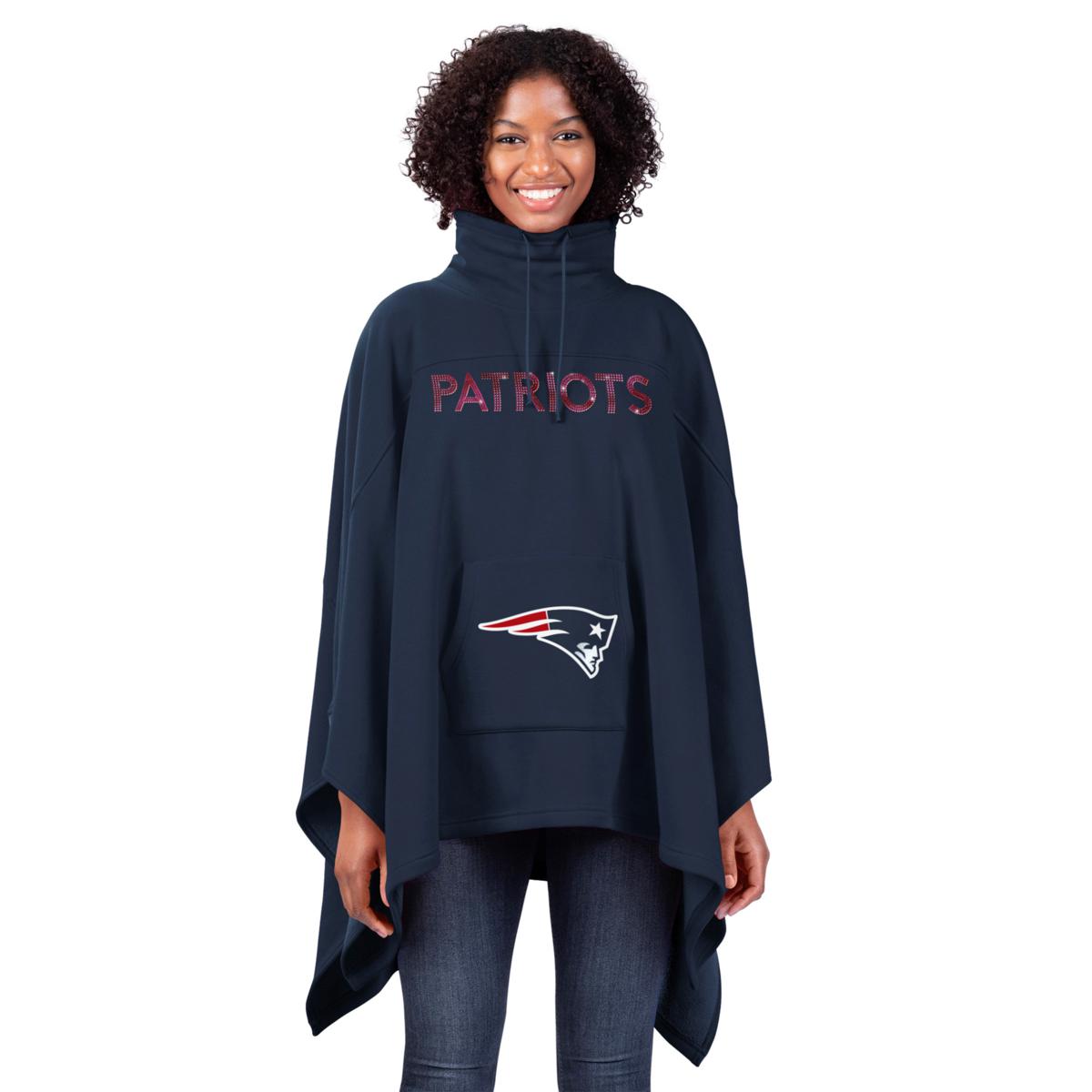 Officially Licensed NFL Women's Bonded Fleece Poncho by Tony Gonzalez ...